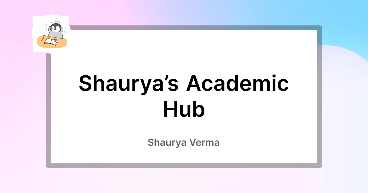 Shaurya’s Academic Hub